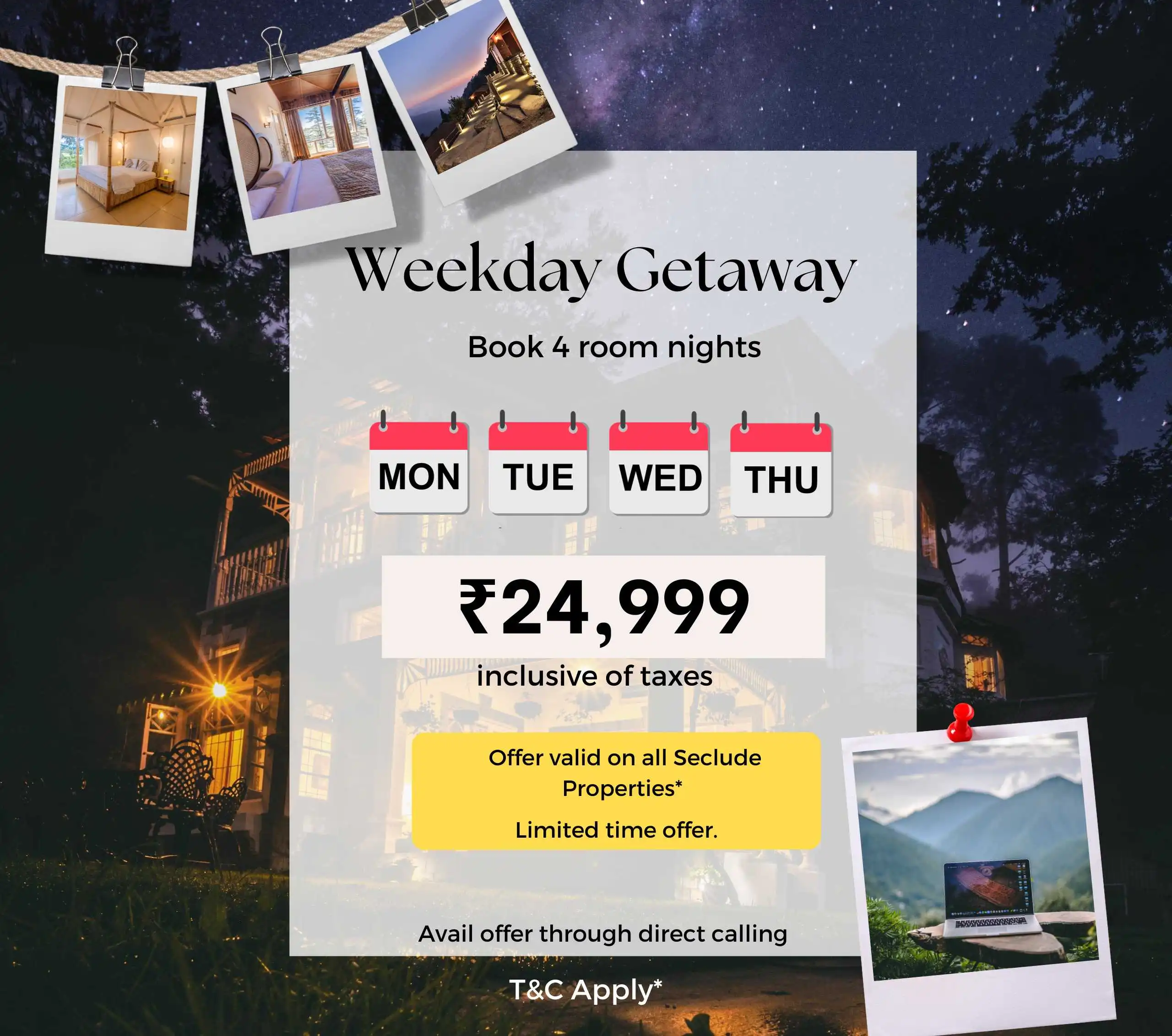 Seclude Offers & Promotion | Seclude Hotels | Official Website